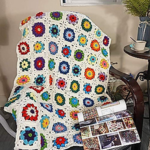 Handmade crochet Throw Blanket Sweater Style Year Round Gift Indoor Outdoor Travel Accent Throw for Sofa Comforter Couch Bed Recliner Living Room Bedroom Decor 47" x31" (white)