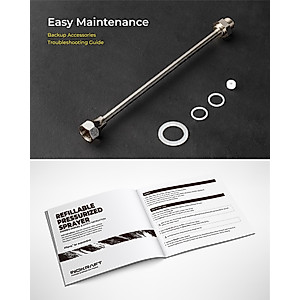 InoKraft Non-Aerosol Sprayer G1 - Pressurized Spray Bottle for Industrial-Strength, Non-Corrosive, Easy-to-Maintain Paint Sprayer for Mechanical and Automotive Repair