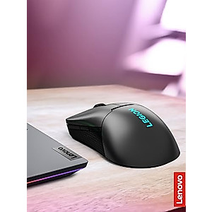 Lenovo Legion M600s RGB Wireless Gaming Mouse – 19,000 DPI, 6 Programmable Buttons, 70 Hours Battery Life, Tri-Mode Connectivity (2.4 GHz, Bluetooth, Wired), (Iron Grey)
