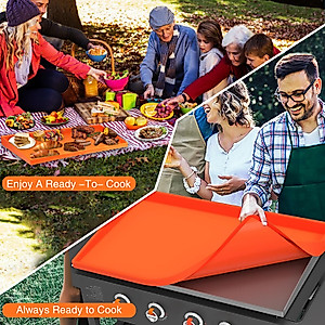 Silicone Griddle Mat for Blackstone, 36 Inch Blackstone Griddle Cover, Upgraded Full-edge Blackstone Griddle Accessories, Griddle Cover for Blackstone Reusable, Protect Griddle from Dirt & Rust