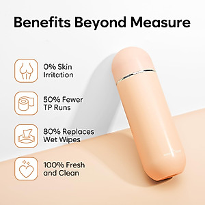 Easy@Home Portable Travel Bidet: Peri Bottle for Postpartum Care - Handheld Sprayer Kit with 380mL (12.8 oz) Large Capacity Bottle - Personal Hygiene Water Spray for Women & Men | EPB-01 Brown