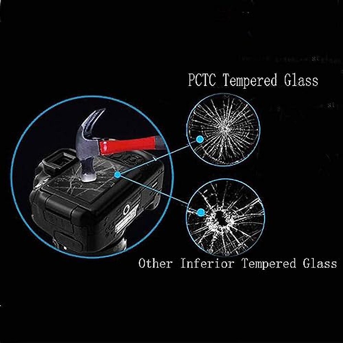 PCTC TG-6 Screen Protector Compatible with Olympus TG-6 TG-5 TG-4 Red Underwater Camera, 0.3mm 9H Hardness TG6 TG5 TG4 Tempered Glass Screen Cover (3 Packs) Easy to Install
