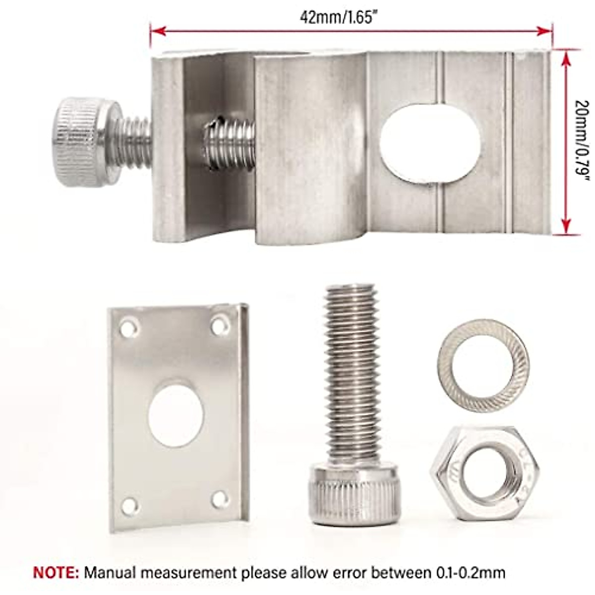 HULKWHEELS 10pcs Solar Panel Grounding Lugs with Nuts and Bolts Solar Grounding Clip for RV, Boat, Roof, Wall and Other Off Gird Roof Installation