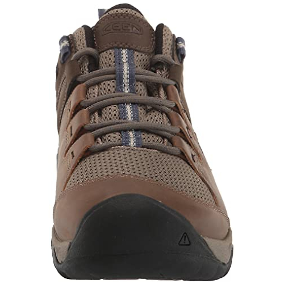 KEEN Women's Steens Vent Low Height Breathable Hiking Shoes, Shitake/Crown Blue, 8