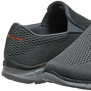 Skechers Men's Equalizer Double Play Slip-On Loafer,Charcoal/Orange,11 M US