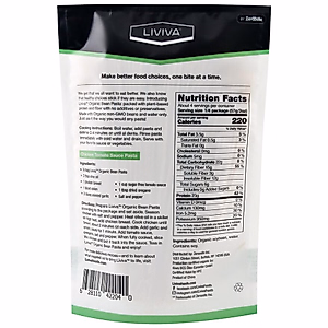 LIVIVA Organic Soybean Spaghetti, Plant-Based Protein Pasta, High in Fiber, Non-GMO, Gluten Free and Keto Certified, 7.05 Ounce (Pack of 6)