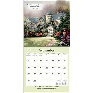 Thomas Kinkade Gardens of Grace with Scripture 2024 Wall Calendar