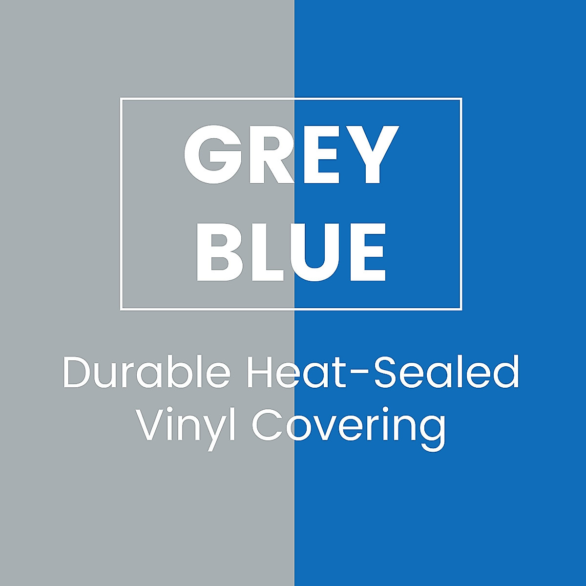 ECR4Kids Everyday 3-Fold Daycare Rest Mat, Blue and Grey (1" Thick)