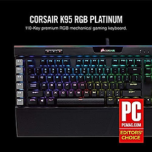 Corsair K95 RGB Platinum Mechanical Gaming Keyboard Cherry MX Speed (Renewed)
