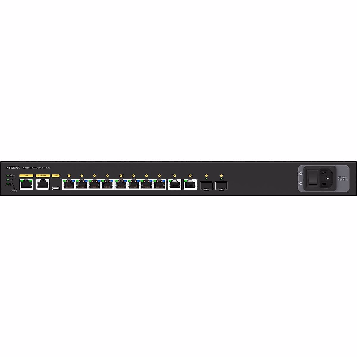 Netgear AV Line M4250-10G2XF-PoE+ 12-Port 240W Managed Switch