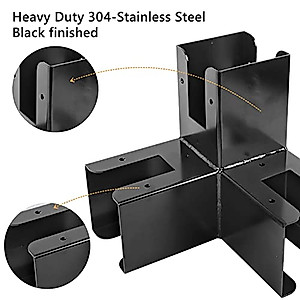 Stainless Steel Woodwork Pergola Kit - 3-Way Right Angle Corner Bracket 4x4 Metal Pergola Brackets DIY KIT - Gazebo Wood Kit Post Base Bracket Anchors Supplied by IWONGO