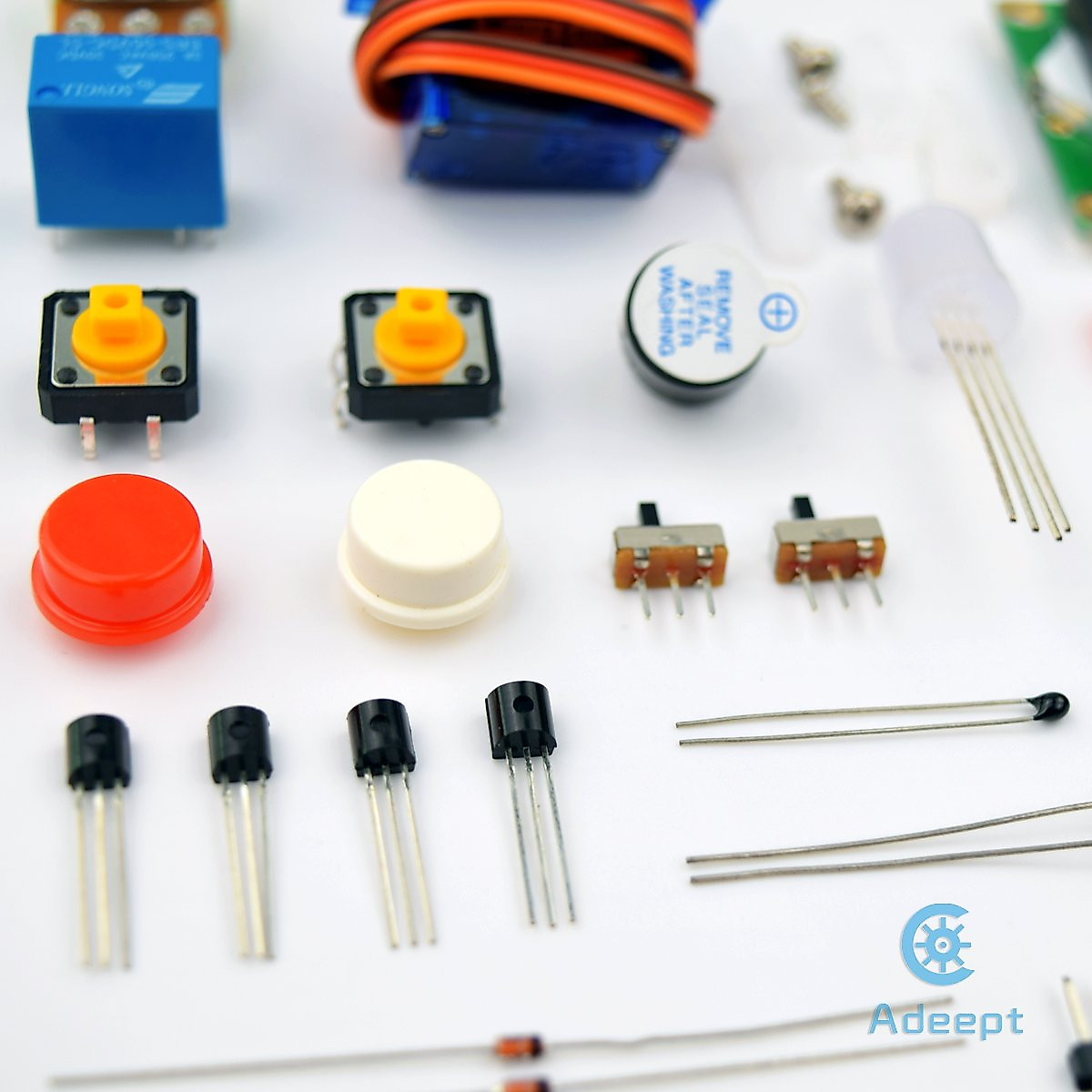 Adeept Project 1602 LCD Starter Kit Compatible with Arduino UNO R3 Mega2560 Nano Servo Relay LCD1602 Beginner/Starter Kit for Arduino with PDF Guidebook/User Manual