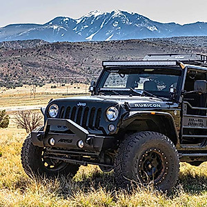 ARIES AR15800 Jeep Wrangler JK Windshield Light Brackets, LEDs Sold Separately, Black