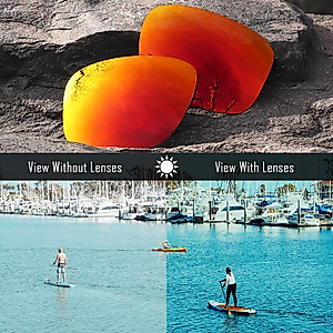 TRUSHELL Polarized Replacement Lenses for Oakley Scalpel OO9095/Scalpel AF OO9134 Sunglass Fire Red - Polarized