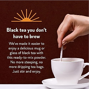 Forage & Flourish - Instant Black Tea Powder - Just One Ingredient - Unsweetened Drink Powder - Great Hot or Cold - Add to Smoothies or Baked Goods - 1 lb