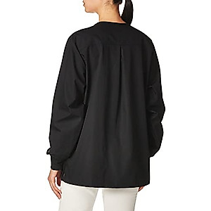 WonderWink Women's Origins Delta Unisex Scrub Jacket, Black, Large