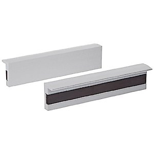 Yost Vises MA-350 Universal 5" Magnetic Aluminium Vise Jaw Caps Smooth Serrated Vise Jaw Cover Jaw Cover fits 5" Inch Vise Easily Attach with Magnet Strip - No Bolts Needed (1 Pair)