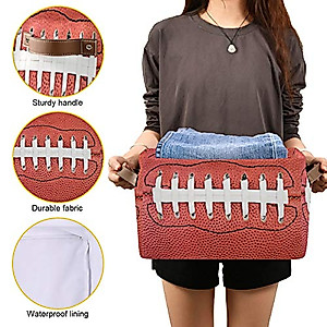 Storage Basket Cube American Football Laces Large Collapsible Toys Storage Box Bin Laundry Organizer for Closet Shelf Nursery Kids Bedroom,15x11x9.5 in,1 Pack