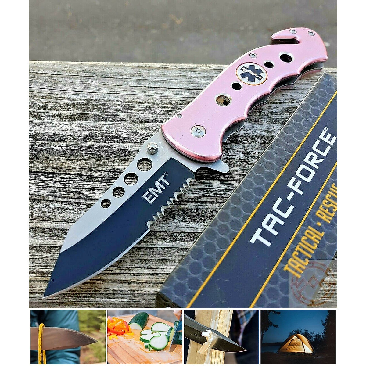 Linerlock Stainless Steel Open Folding Pocket Knife 3.25" Blade Aluminum Handle Outdoor Survival Hunting Knife for Camping by Survival Steel
