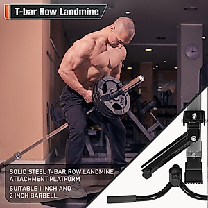 RitFit Power Cage with LAT Pull Down and 360° Landmine, 1000LB Capacity Power Rack Full Home Gym for Weightlifting, Come with J-Cups,Dip Bars and Other Attachments (2023 Version PPC02)-Grey