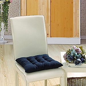 Sanding Seat Cushion,Leegor 40 * 40cm Flexible Nine-Pin Soft Seat Cushion Indoor Home Garden Patio Home Cushion Kitchen Office Square Cotton Buttocks Chair Pads, Comfortable and Breathable (Navy)
