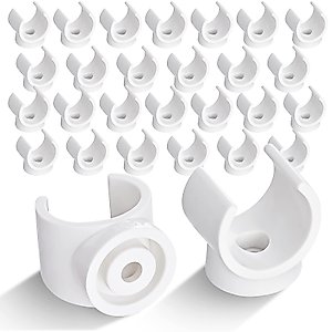 3/4 Inch PEX Clips Pipe Clamps Plastic Clamps 20 mm U Hook PEX Clamps Water Pipe Supports Plastic Socket to Fix Corresponding Pipes (50 Pieces)