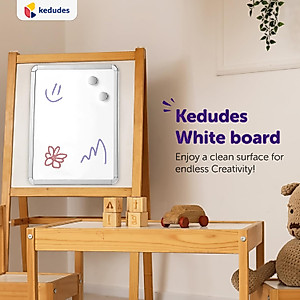 Magnetic Small White Board Dry Erase 11’’x14’’ - Mini Dry Erase Board with 6 Markers, Personal Whiteboards for Refrigerator Wall, Fridge White Boards, Handheld Whiteboard for Little Kids & Students