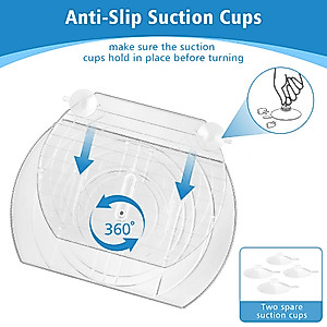 Lazy Susan Turntable Organizer for Refrigerator, Clear Square Rotating Fridge Organizer and Storage, 16.54''Lazy Susan for Kitchen, Table, Pantry, Cabinet, Countertop