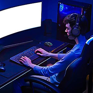 Lazy Pad,uvvy Wired Computer Mice Ergonomic Design Adjustable 6400dpi for Pc Office and Home Rgb Backlit 7 Keys Corded Computer Mouse