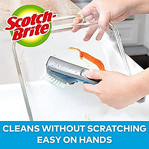 Scotch-Brite Advanced Soap Control Dishwand Brush Scrubber, Antibacterial* Dish Wand Brush with Soap Dispenser