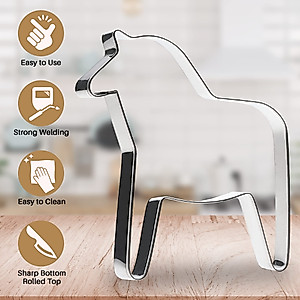 COLIBROX Scandinavian Sweden Swedish Dala Horse Cookie Cutter #186HOR
