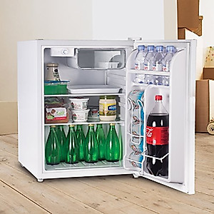 Commercial Cool CCR26W Compact Single Door Refrigerator and Freezer, 2.6 Cu. Ft. Mini Fridge, White