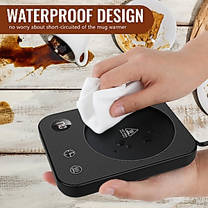 Mug Warmer,3-Temp Settings Coffee Mug Warmer,Automatic Shut Off Coffee Warmer,Mug Warmer for Desk with Anti-Scalding Silicone,Portable Coffee Cup Warmer,Coffee Warmer for Desk Suits for Various Mugs