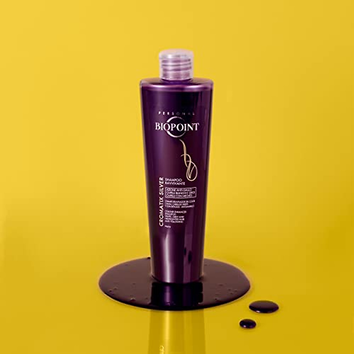 BIOPOINT Cromatix Reviving Silver Shampoo, Purple Shampoo for Blonde Hair, Blue No Yellow Toner for Bleached and Grey Hair - Shampoo Antigiallo per Capelli Biondi