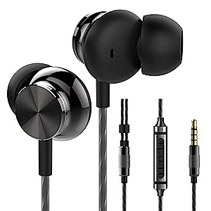Betron BS10 Earphones Wired Headphones in Ear Noise Isolating Earbuds with Microphone and Volume Control Powerful Bass Driven Sound, 12mm Large Drivers, Ergonomic Design