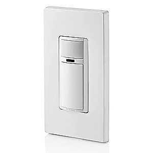 Leviton DOS02-LW Decora Motion Sensor In-Wall Switch, Auto-On, 2A, Single Pole, White