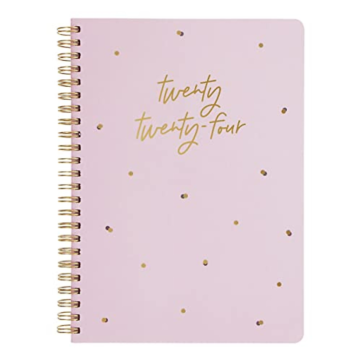 Letts Celebrate Weekly/Monthly Planner, 12 Months, January to December, 2024, Gold Twin-Wire Binding, A5 Size, 8.25" x 5.875", Multilingual, Rose (C082185-24)