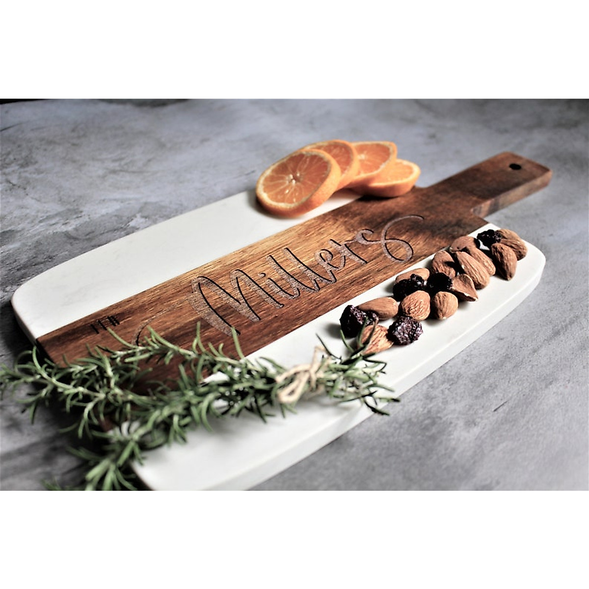 Personalized Marble and Wood Cutting Board Custom Cutting Board Charcuterie Board Christmas Anniversary Wedding Gift Bridal Shower Gift Engagement Gift Housewarming Gift