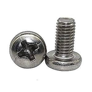 (50 pc) M5-0.8x8 mm Pan Head Phillips Machine Screws,18-8 Stainless Steel by Fullerkreg