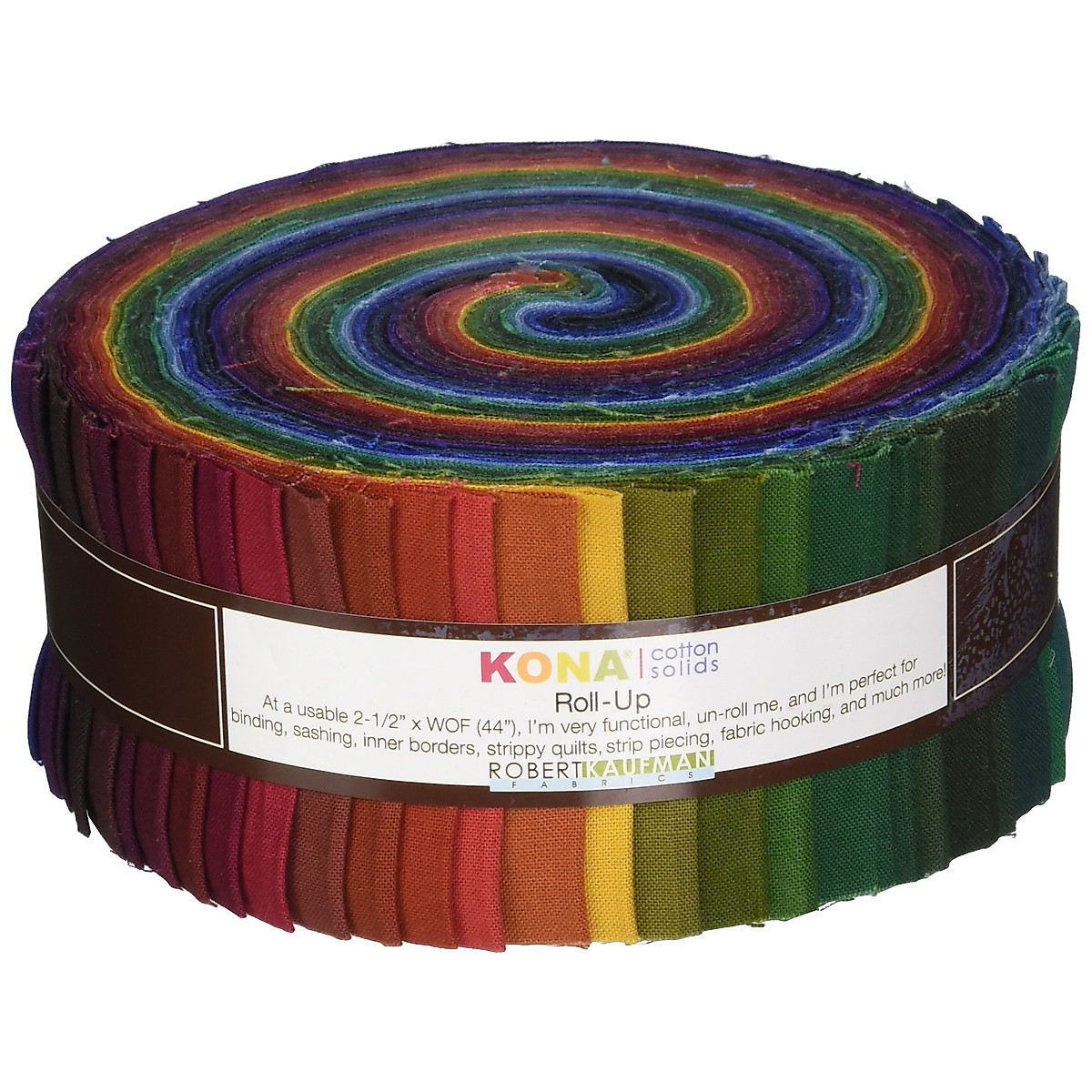 Robert Kaufman Fabrics RU-232-41 Kona Cotton Solids New Dark Roll Up 41 2.5-inch Strips Jelly Roll,Assorted