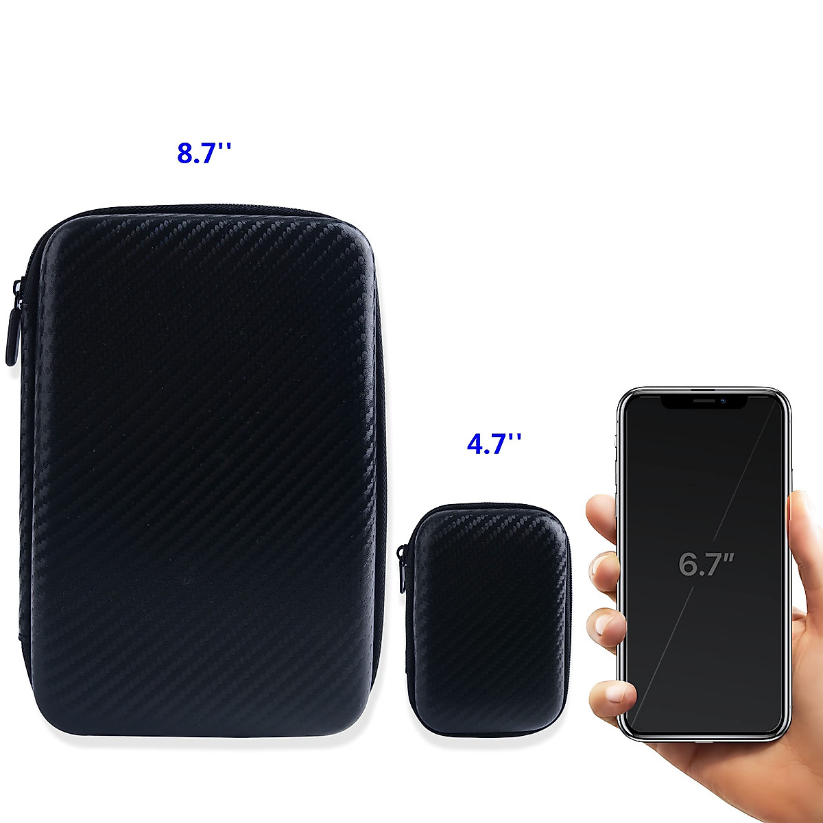 Wolfteeth Vape Case - 8.7 inch Smell Proof Vape Holder, Travel Case (Black, Empty)