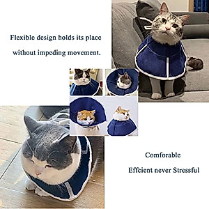 Cat Cone Collar Soft, Nonwoven Fabric, Adjustable Recovery Pet Elizabethan Collar, Surgery to Stop Licking and Head Scratching-Prevent Recurrent Infections, for Cats Kitten Puppy. (Small)