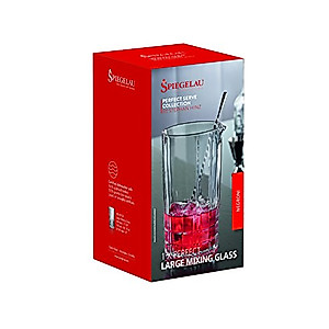 Spiegelau Perfect Mixing Glass - Large European Crystal Cocktail Glassware, Dishwasher Safe, 26.5 Oz - Set of 1