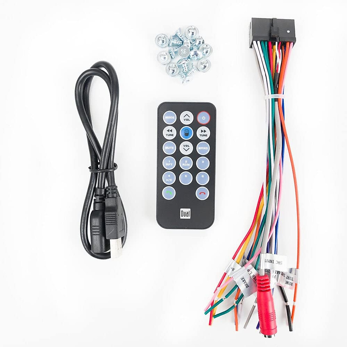 Dual Electronics 7" Double Din Mechless Digital Media Receiver with Apple CarPlay Android Auto