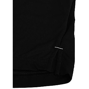 adidas mens Activated Tech Tee Black/Grey Large