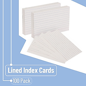 Mr. Pen- Lined Index Cards, 3x5, 100 Cards, Flash Cards, Note Cards, Index Card, Study Cards, Flash Cards for Studying, Lined Note Cards, 3x5 Notecards, Index Cards 3x5, Notecards for Studying