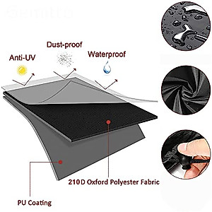 Patio Furniture Cover Waterproof Outdoor Furniture Cover for Patio Table and Chair, Heavy Duty Rectangular Patio Furniture Set Cover for Snow Protection Silver (120x120x74cm)