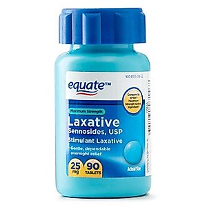 Equate - Maximum Strength Laxative, Sennosides Stimulant Laxative, 25 Milligram, 90 Count