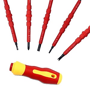 Insulated Interchangeable Set Includes Handle Magnetic Tip 8-Piece Insulated Screwdriver Set Electrician Magnetic 1000v