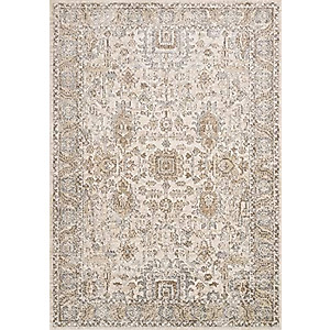 Loloi II Teagan Collection TEA-03 Ivory/Sand, Traditional 7'-11" x 10'-6" Area Rug